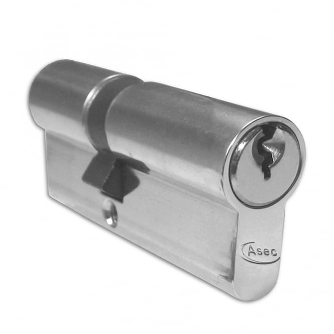 Nickel Plated 70mm 5-Pin Euro Double Cylinder - 35/35