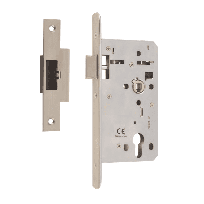 Stainless Steel 83mm J2C23 DIN Mortice Latch- RD